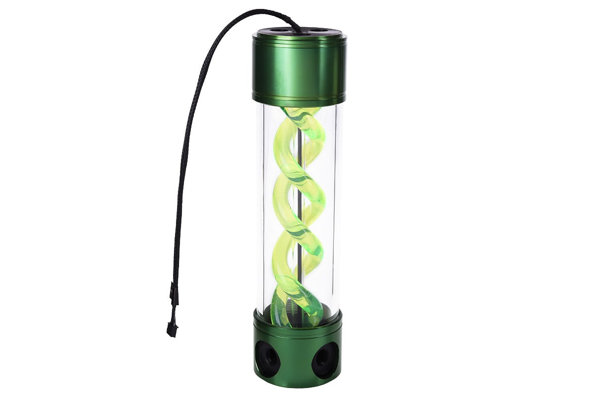 Alphacool Eisbecher Helix 250mm reservoir - green - Watercooling UK