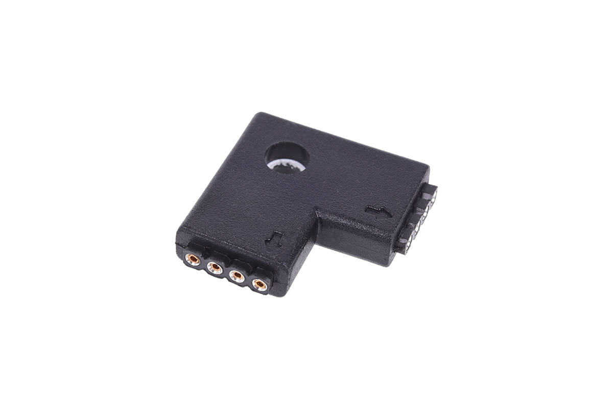 Alphacool Aurora LED RGB connector 90 - Black - Watercooling UK