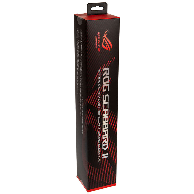 ASUS ROG Scabbard II Gaming Mouse Pad - Black / Red - Watercooling UK
