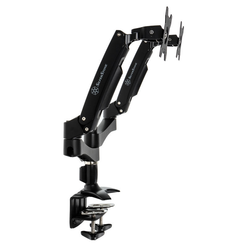 Silverstone SST-ARM22BC Dual Monitor Mount - black - Watercooling UK
