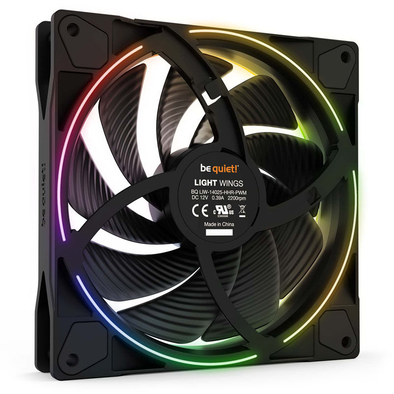be quiet! Light Wings ARGB PWM Fan - 140mm black, High Speed ...