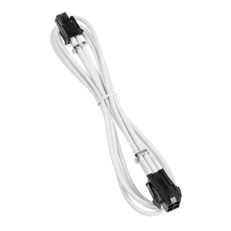 BitFenix Alchemy 4-pin ATX12V extension cable, 45 cm, sleeved - white ...