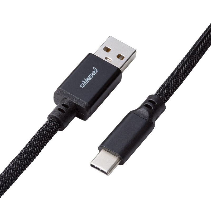 CableMod Classic Coiled Keyboard Cable USB-C to USB Type A, Midnight ...