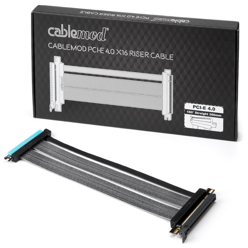 CableMod PCIe 4.0 Riser Cable - 30cm - Watercooling UK