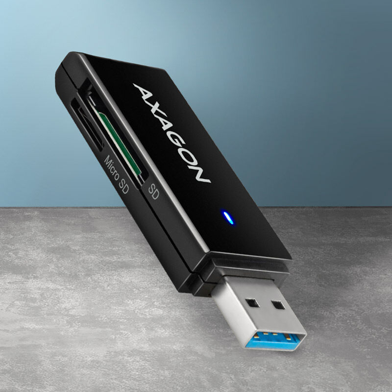 AXAGON CRE-S2N Card Reader USB-A 3.2 Gen 1, SD, microSD - black ...