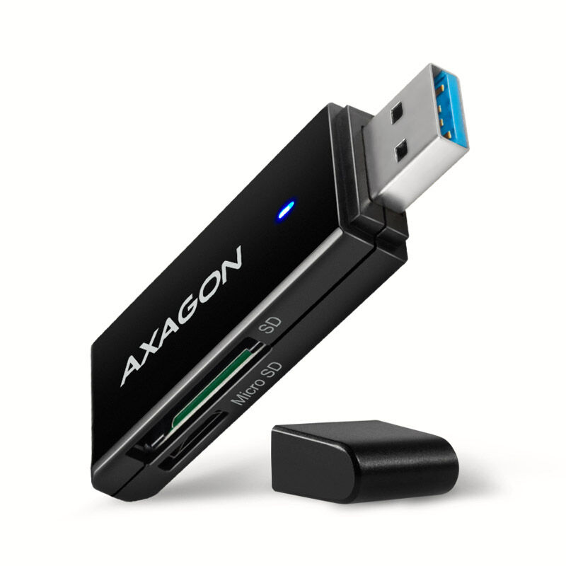 AXAGON CRE-S2N Card Reader USB-A 3.2 Gen 1, SD, microSD - black ...