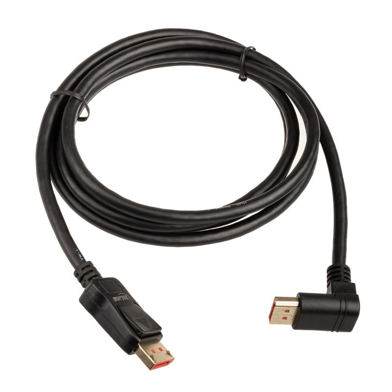 InLine 8K4K DisplayPort cable, angled upwards, black - 2m - Watercooling UK
