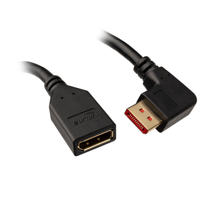 Inline DisplayPort adapter cable, 8K4K, right angled - 0.15m ...