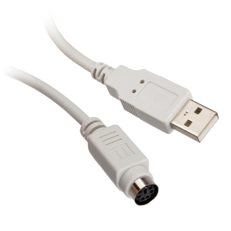 InLine USB adapter cable, USB plug A to PS / 2 socket - 0.20m ...