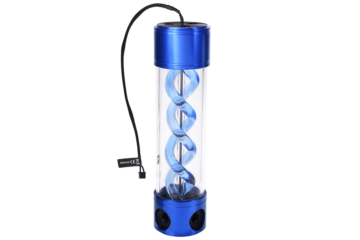 Alphacool Eisbecher Helix 250mm reservoir - blue - Watercooling UK