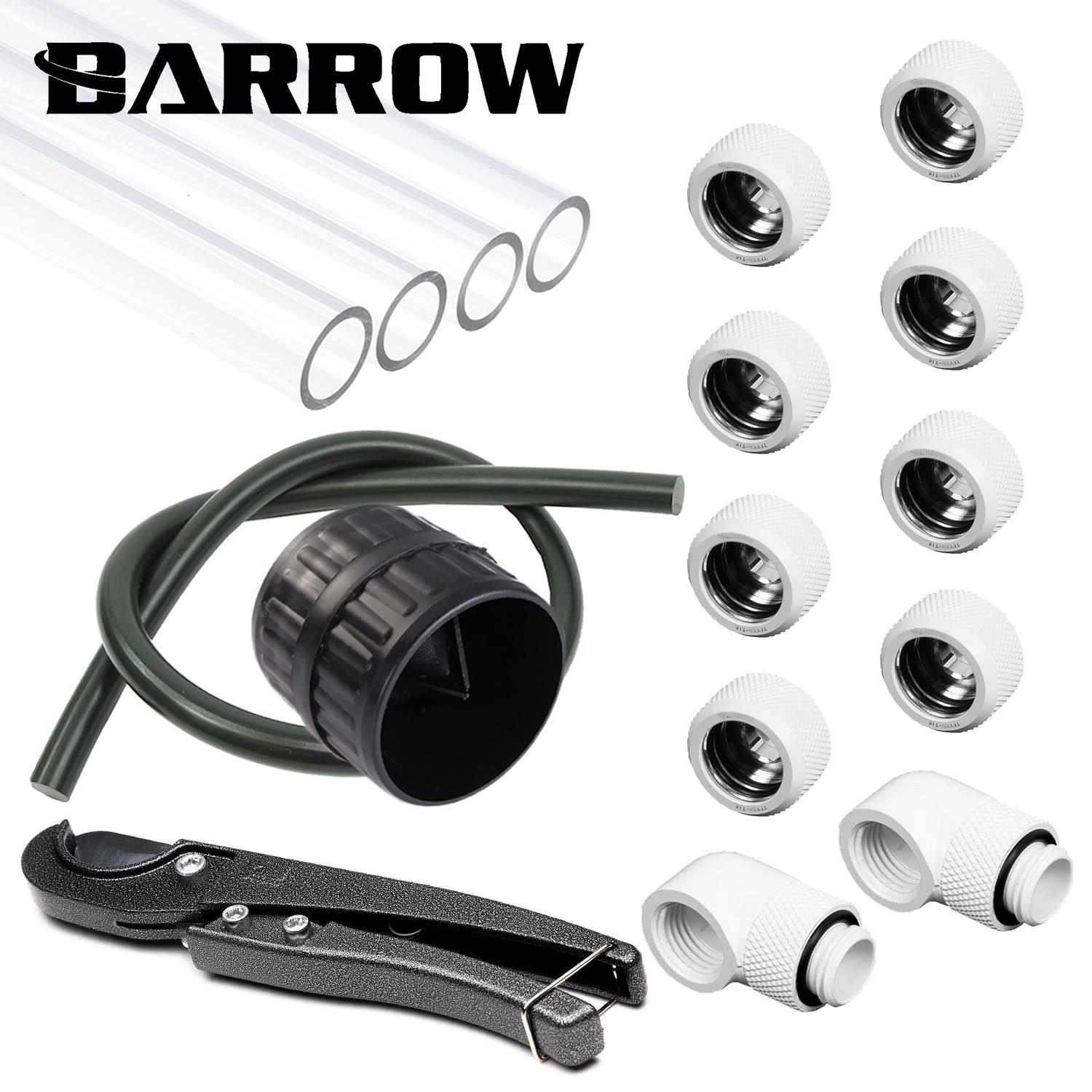 Barrow 16mm PETG Hard Tube Starter Kit - White - Watercooling UK