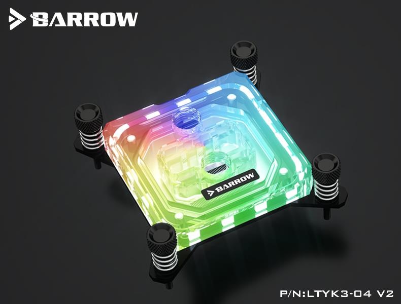 Barrow Acrylic Micro Jet CPU Waterblock, LRC 2.0 RGB, INTEL 115x / 1700 ...