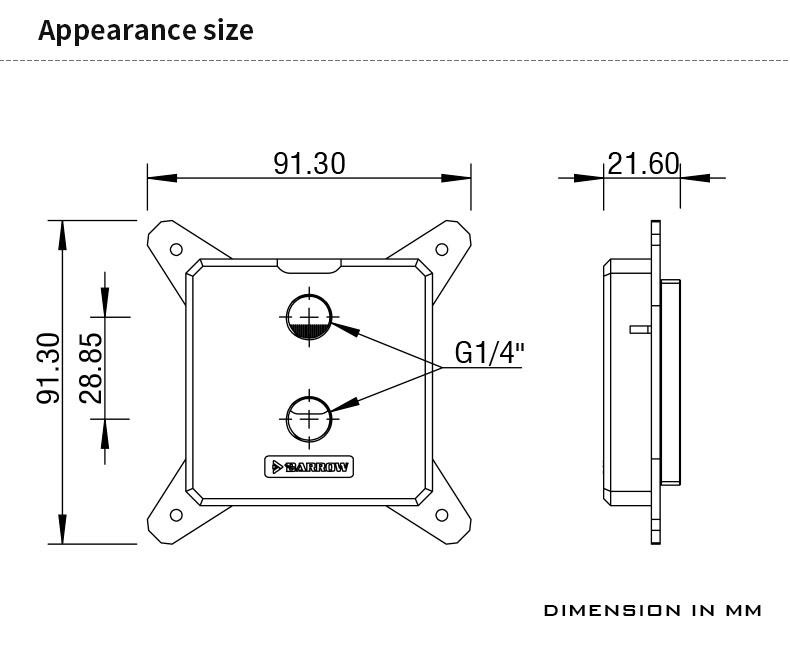 Barrow Acrylic Micro Jet CPU Waterblock, LRC 2.0 RGB, INTEL 115x / 1700 ...