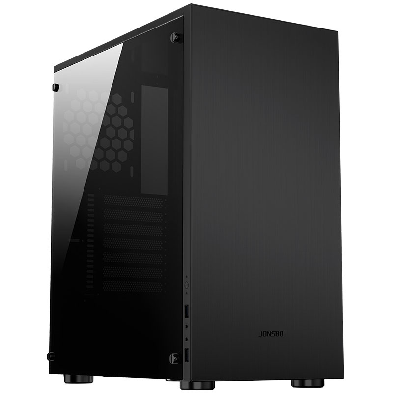 Jonsbo C5 midi tower, tempered glass - black - Watercooling UK