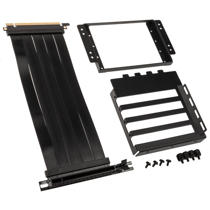 Lian Li O11D-1X-4 riser card cable + PCI slot cover - PCIe 4.0, black ...