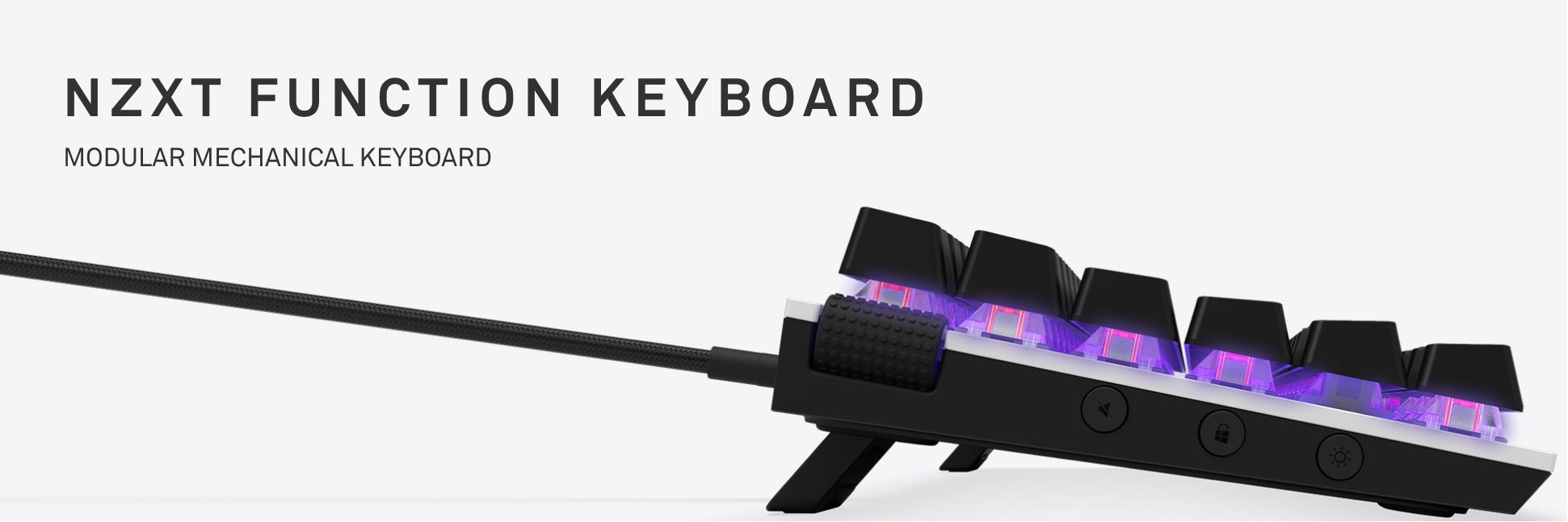 NZXT Function TKL White Mechanical Keyboard UK Layout - Watercooling UK