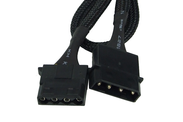 Phobya 4Pin Molex power extension 60cm - black - Watercooling UK