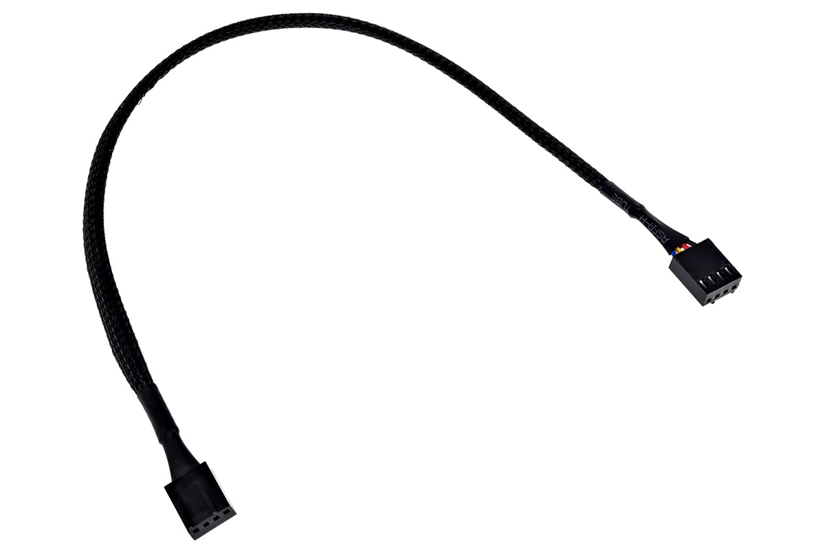Phobya 4Pin PWM male to male 30cm - black - Watercooling UK