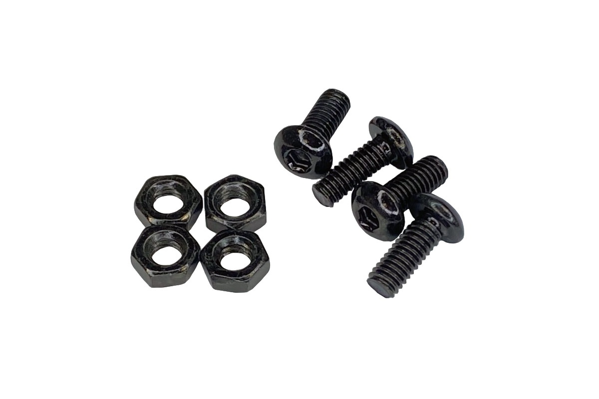 Phobya case feet M4x10 - 4 pcs. black - Watercooling UK