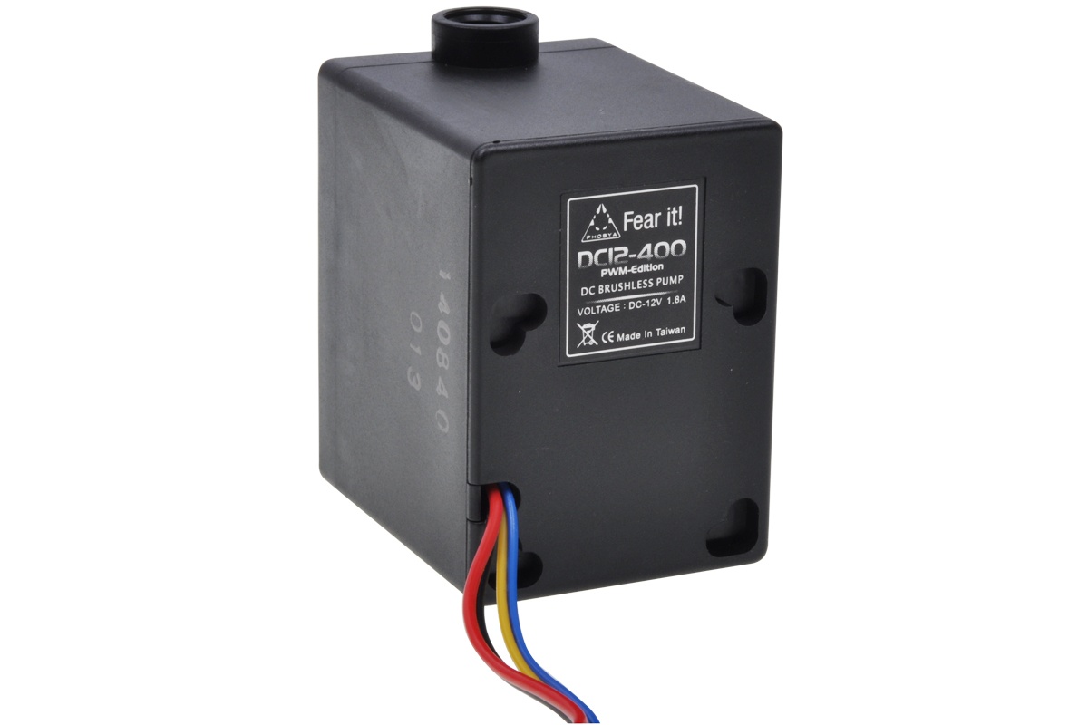Phobya DC12-400 PWM 12V 800lph Compact Water Pump - Watercooling UK