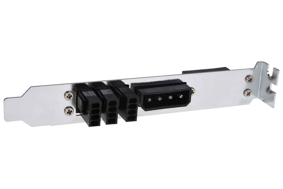 Phobya PCI slot cover 4Pin Molex and 3x 4Pin PWM fan plug - Watercooling UK
