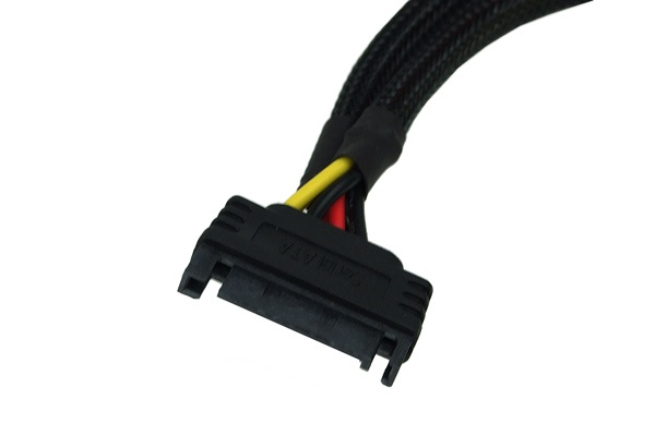 Phobya SATA power Y-cable SATA socket to 2x SATA plug 15cm - black ...