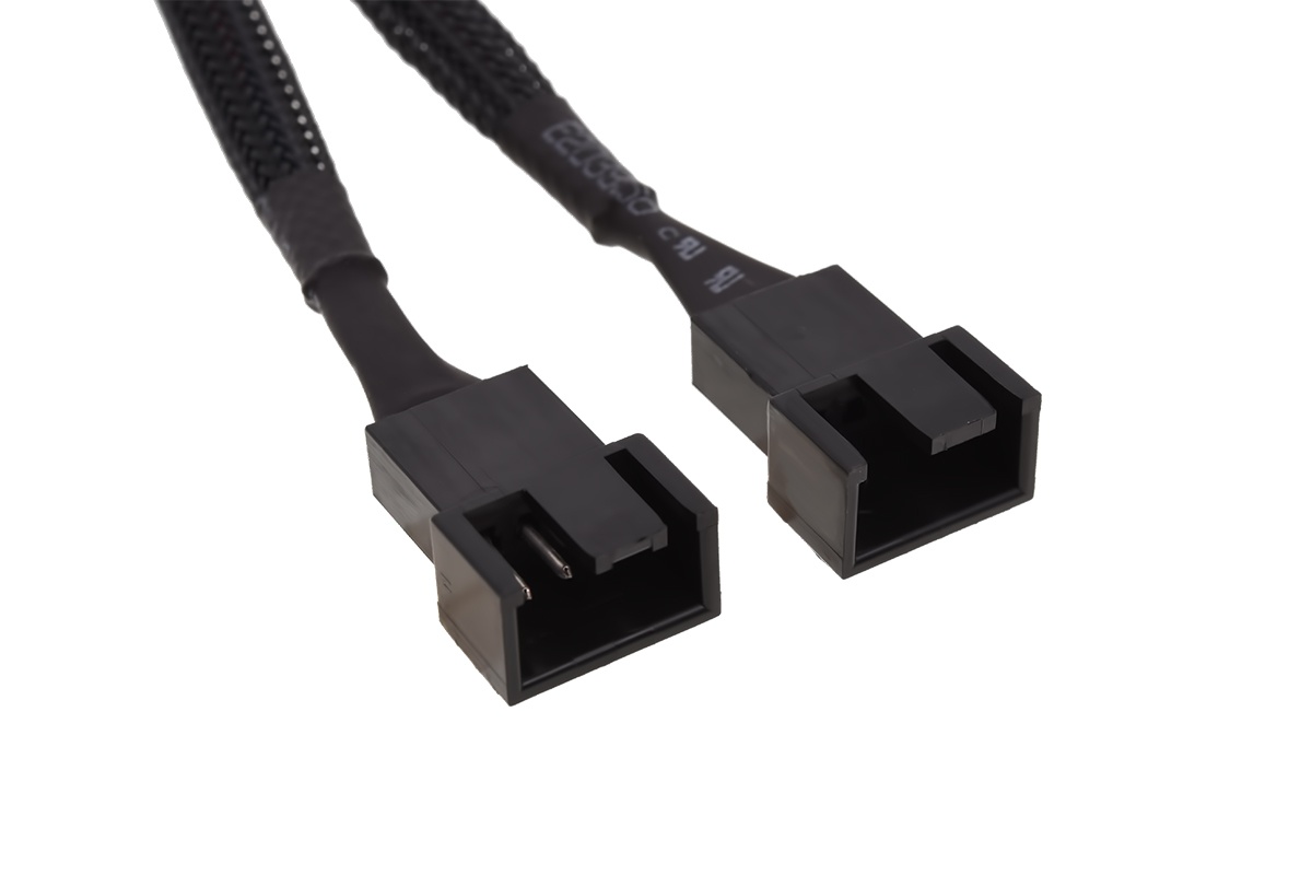 Phobya Y-cable 4pin PWM 2x 4Pin PWM 10cm - black - Watercooling UK