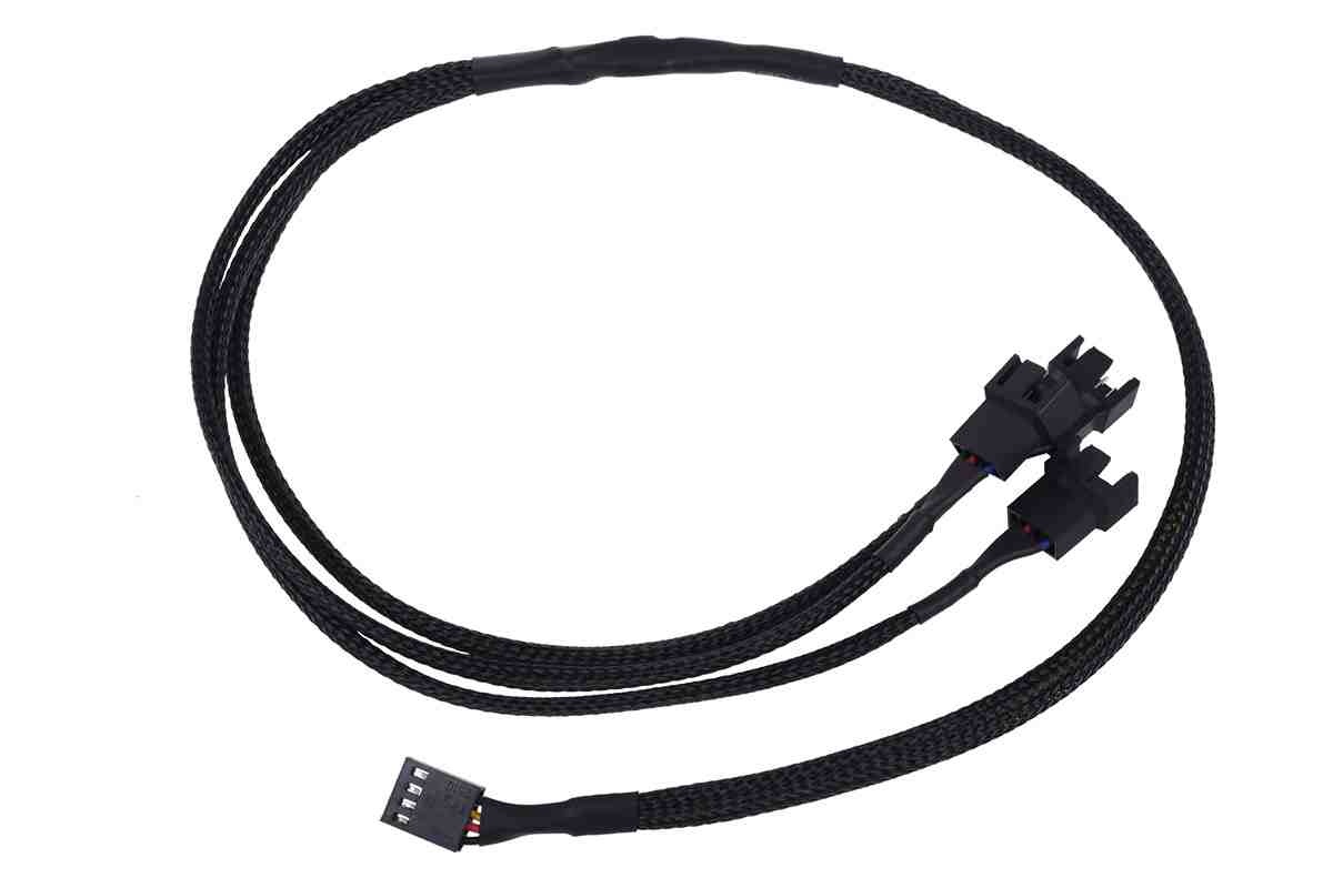 Phobya Y-cable 4Pin PWM to 3x 4Pin PWM 60cm - black - Watercooling UK