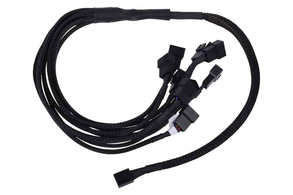 Phobya Y-cable 4Pin PWM to 9x 4Pin PWM 60cm - black - Watercooling UK