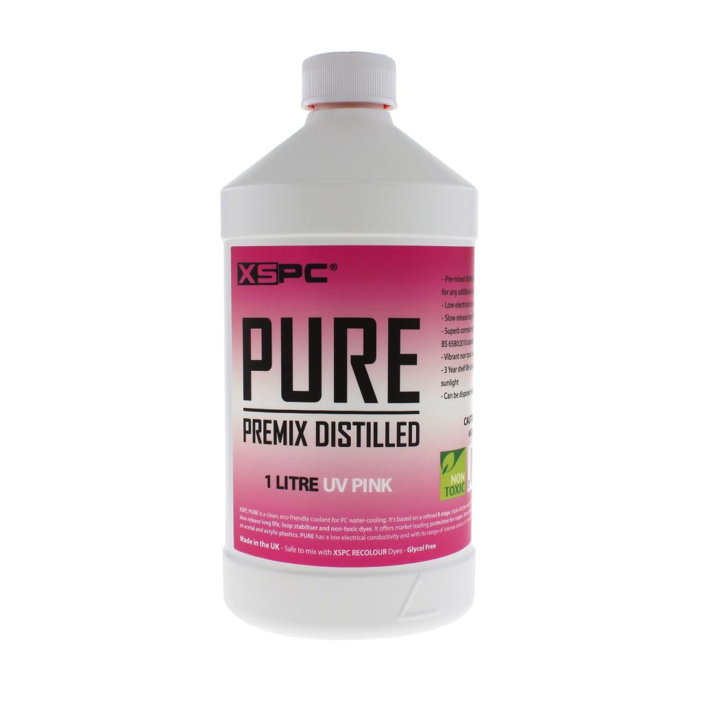 XSPC PURE Premix Distilled Coolant - UV Pink - Watercooling UK