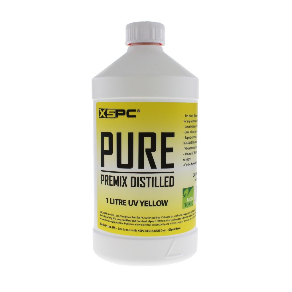 XSPC PURE Premix Distilled Coolant - UV Yellow - Watercooling UK