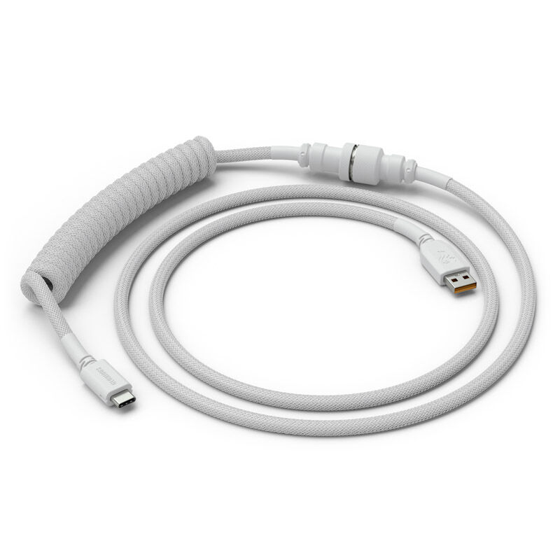 Glorious Coiled Cable Ghost White, USB-C to USB-A spiral cable - 1.37m ...