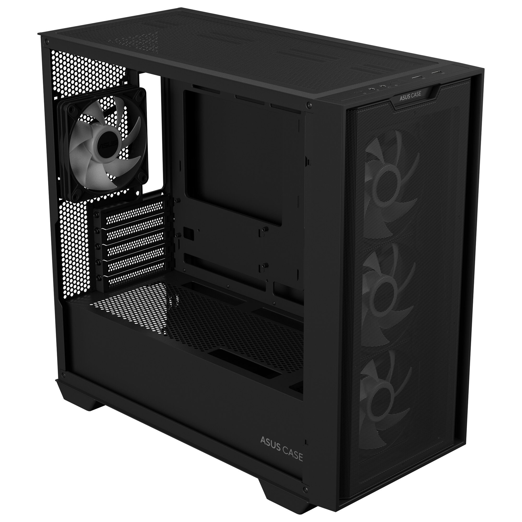 ASUS A21 PLUS case, Mini Tower, Micro-ATX, RGB, Tempered Glass - black ...