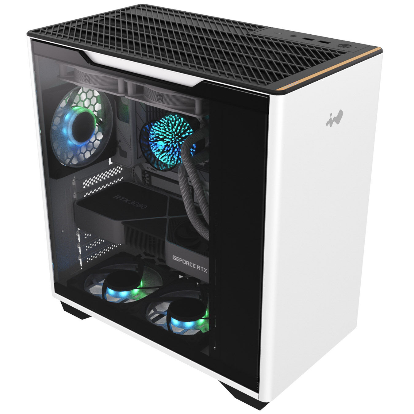 InWin A5 Midi-Tower Tempered Glass - white - Watercooling UK
