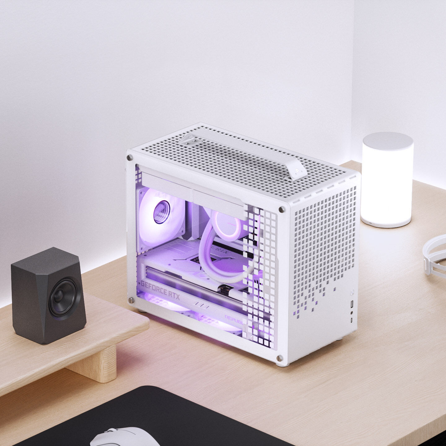 Jonsplus (Jonsbo) Z20 Micro-ATX case, with carrying handle - white ...
