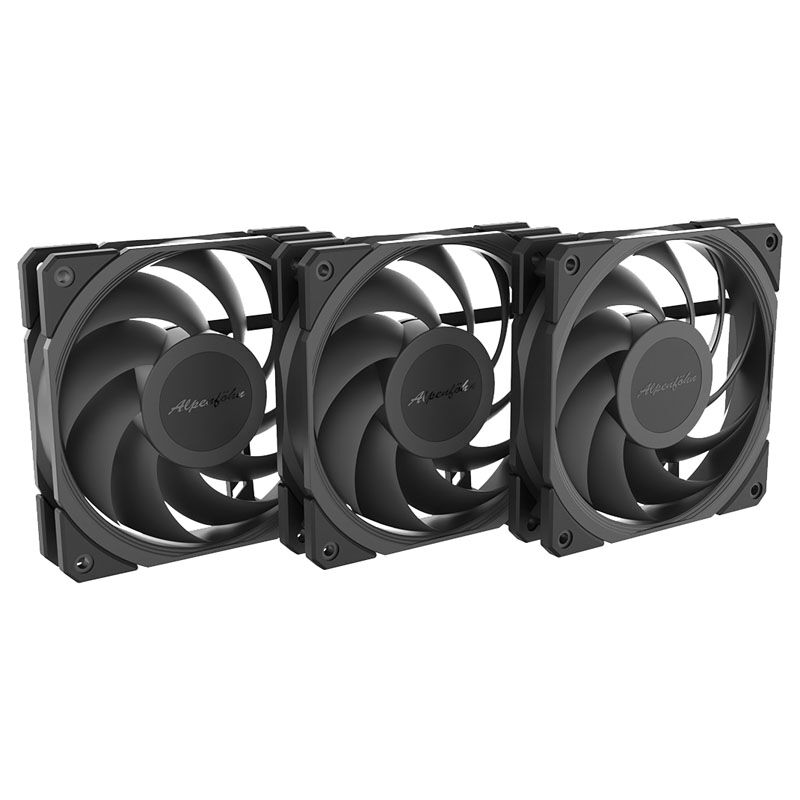 Alpenfohn 120 Jetstream PWM fans - pack of 3, black - Watercooling UK