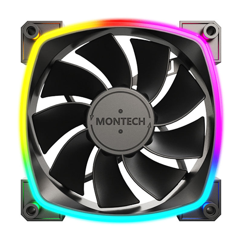 Montech RX120 PWM ARGB Reverse Fan - 120mm, black - Watercooling UK