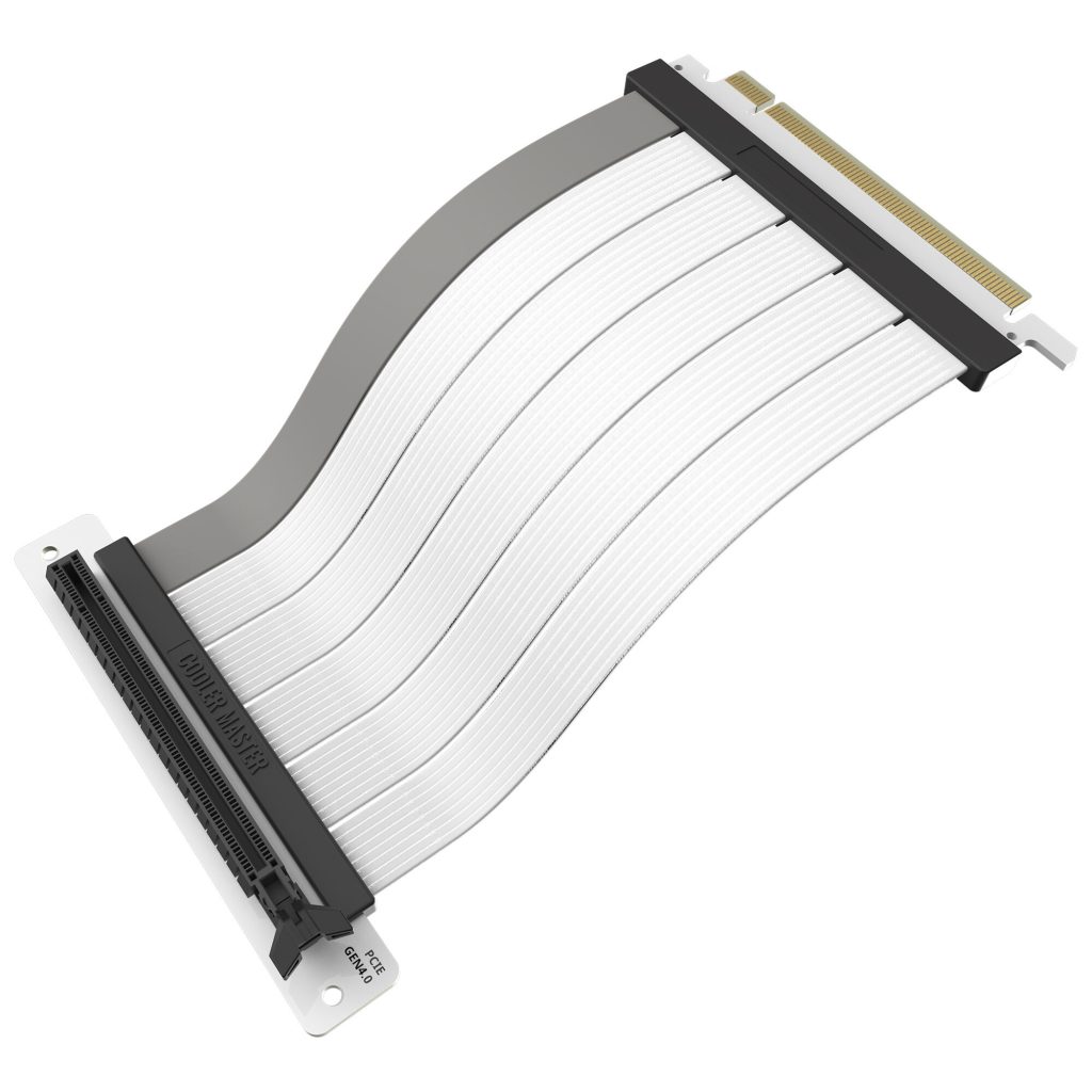 Cooler Master Riser Cable V2 PCIe 4.0, 200mm - white - Watercooling UK