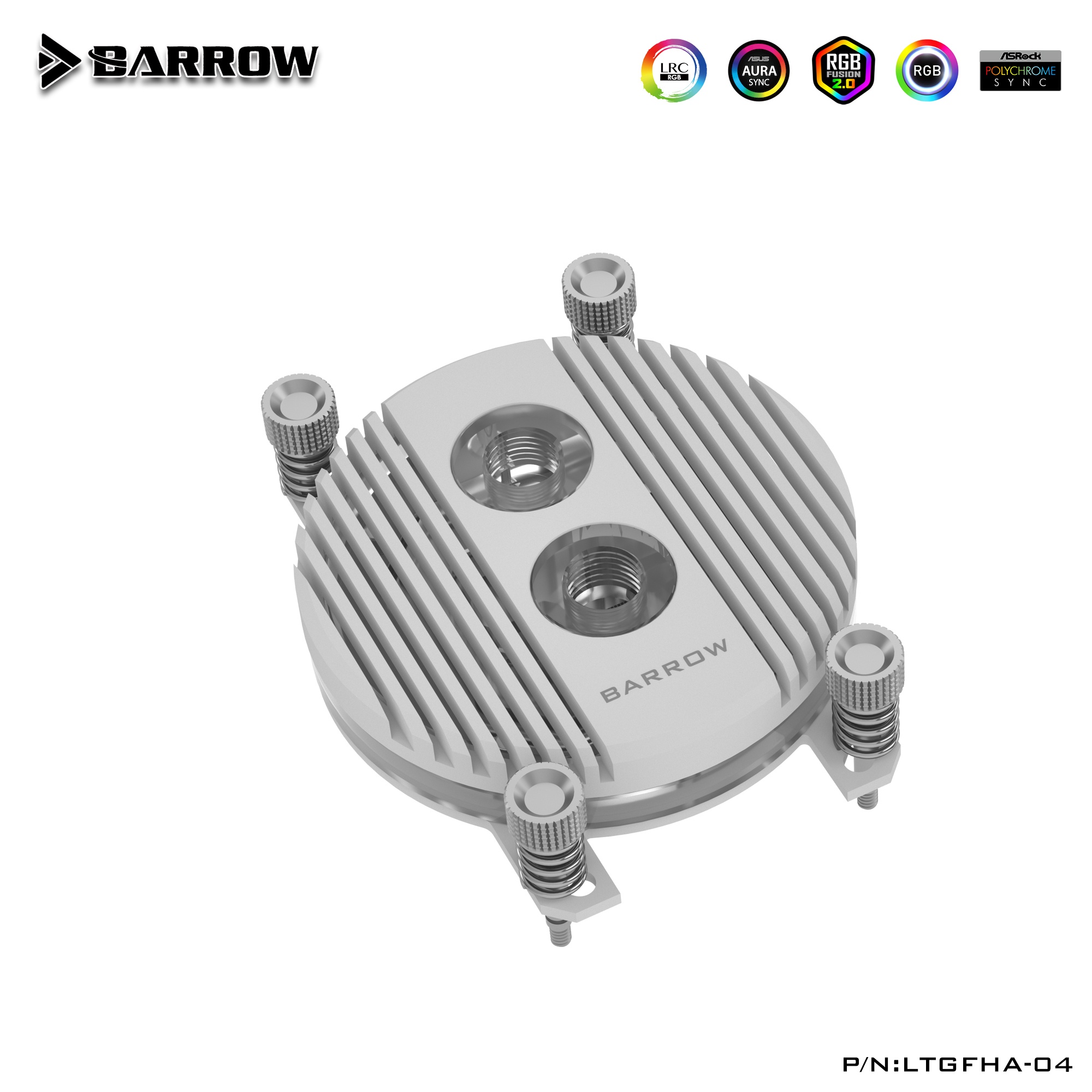 Barrow Horizon CPU Waterblock, LRC 2.0 RGB, AMD AM4 / AM5 - White ...