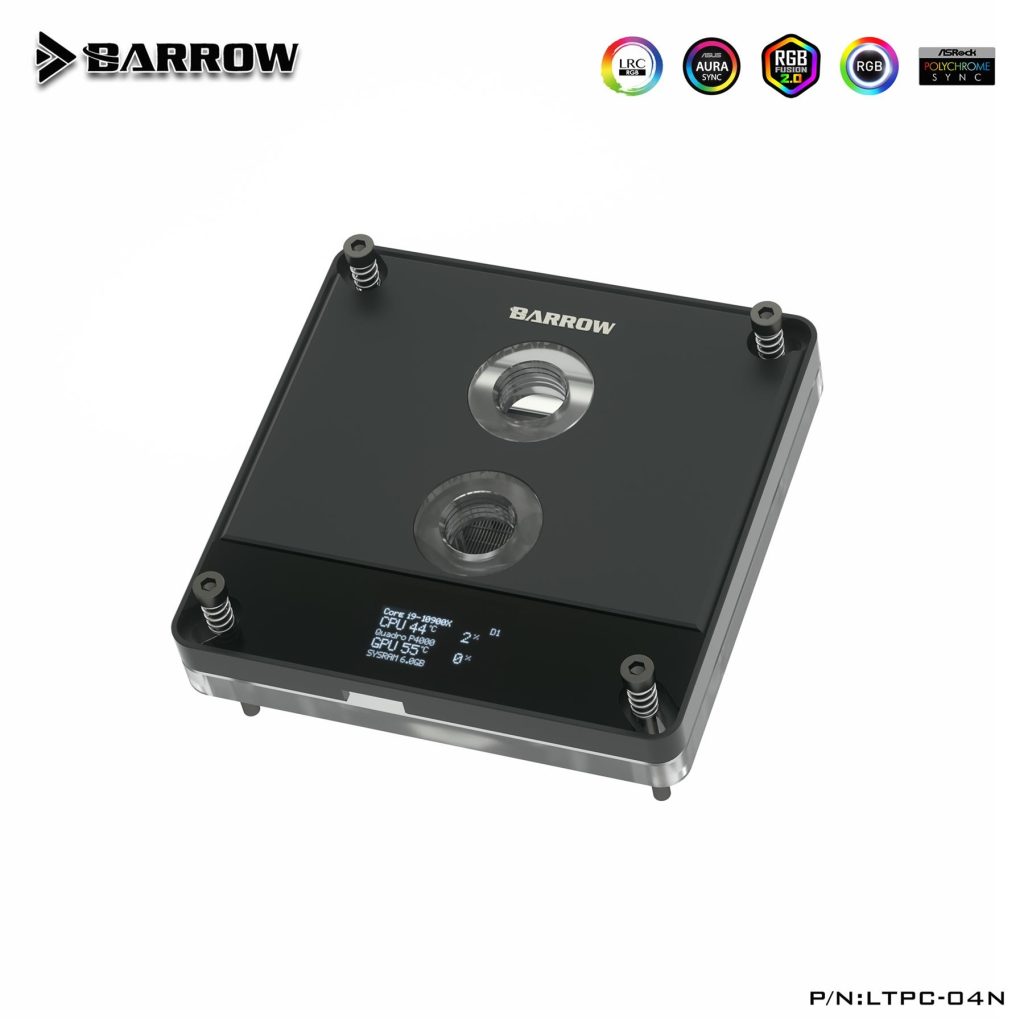 Barrow OLED Display CPU Waterblock with Hardware Monitor, 5v aRGB ...