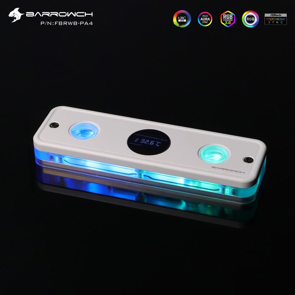 BarrowCH TFT Display DDR RAM Waterblock, 5v aRGB Lighting + 4 Plates ...