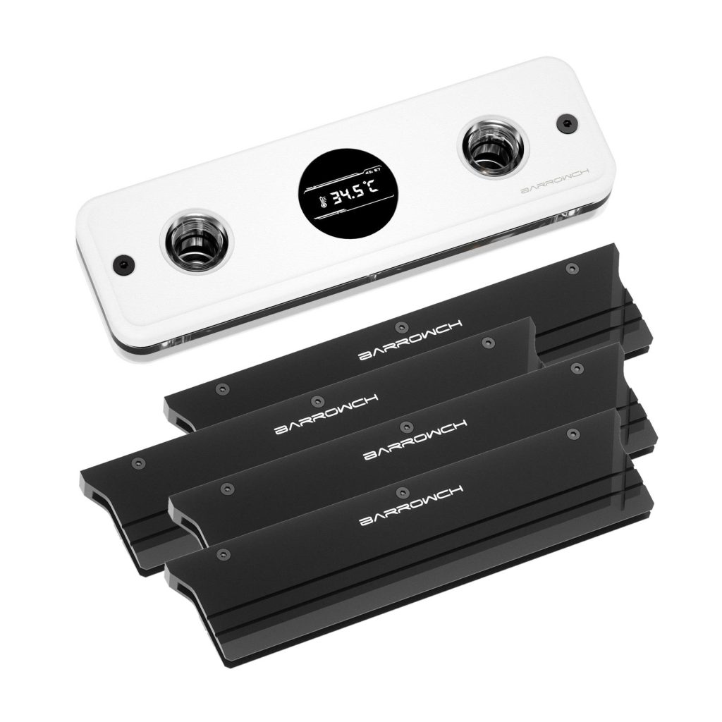 BarrowCH TFT Display DDR RAM Waterblock, 5v aRGB Lighting + 4 Plates ...