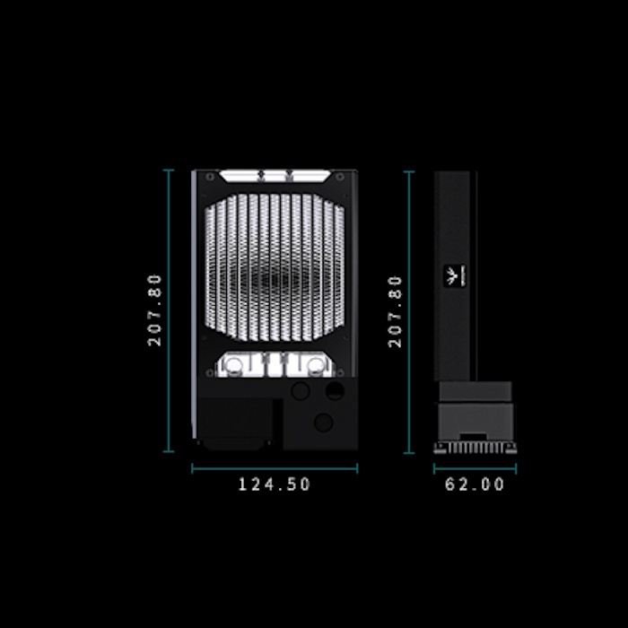Granzon 120mm Radiator with 15w DDC Pump and Reservoir (GZMN120N ...