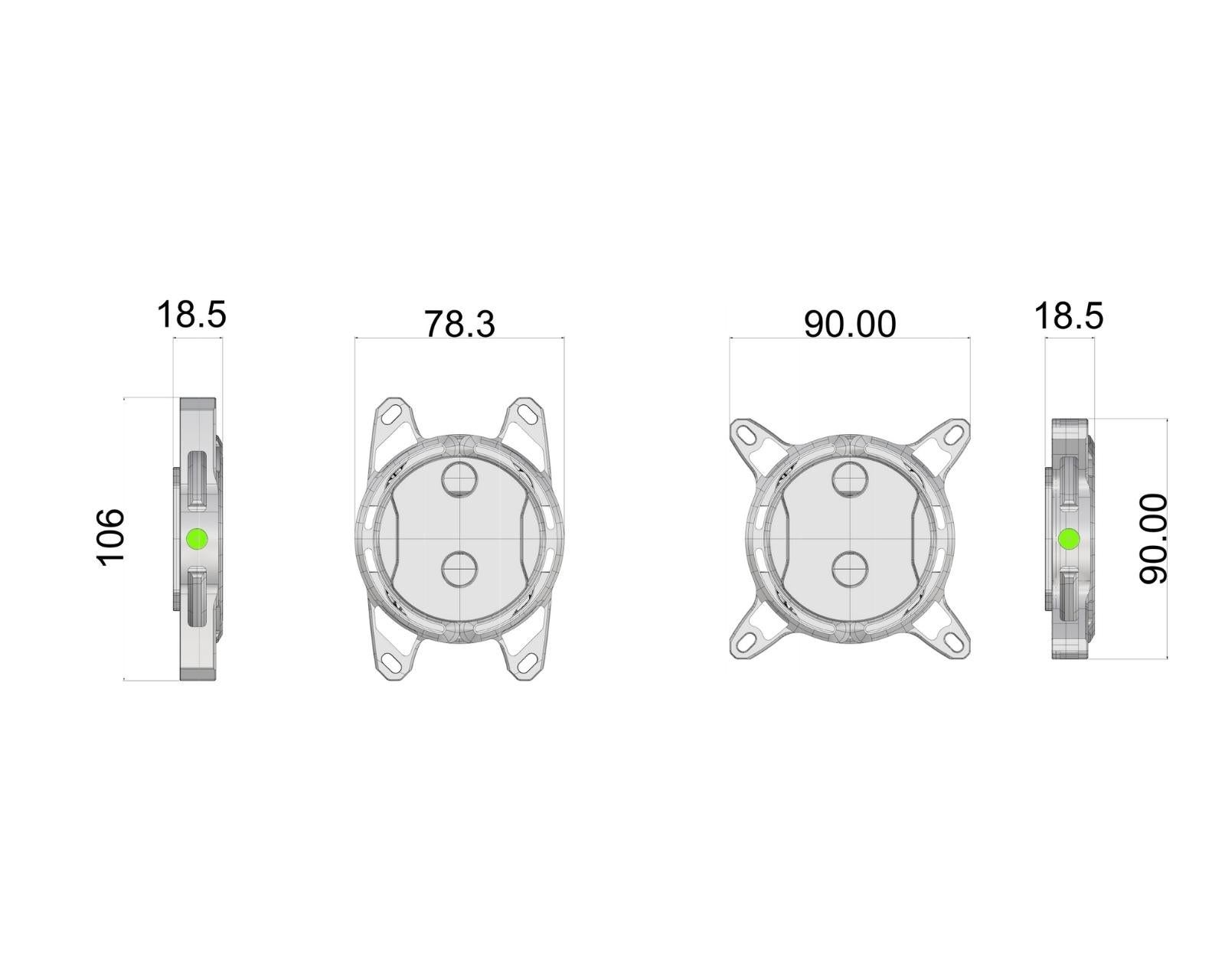 Granzon GAM0.1 CPU Water Block with 5v aRGB (AMD AM4 / AM5) - Black ...
