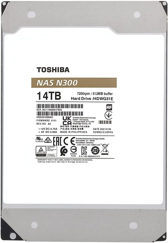 Toshiba 14TB N300 NAS Internal HDD Bulk - Watercooling UK