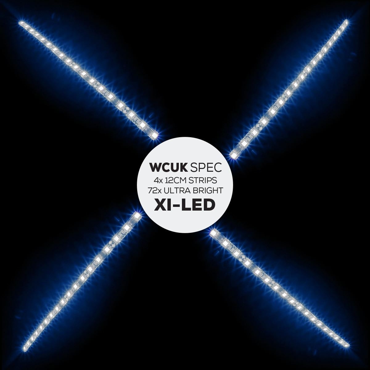 WCUK Spec 4x 12CM Xi-LED Ultra Bright Strips, 72x WHITE LEDs, PC Case ...