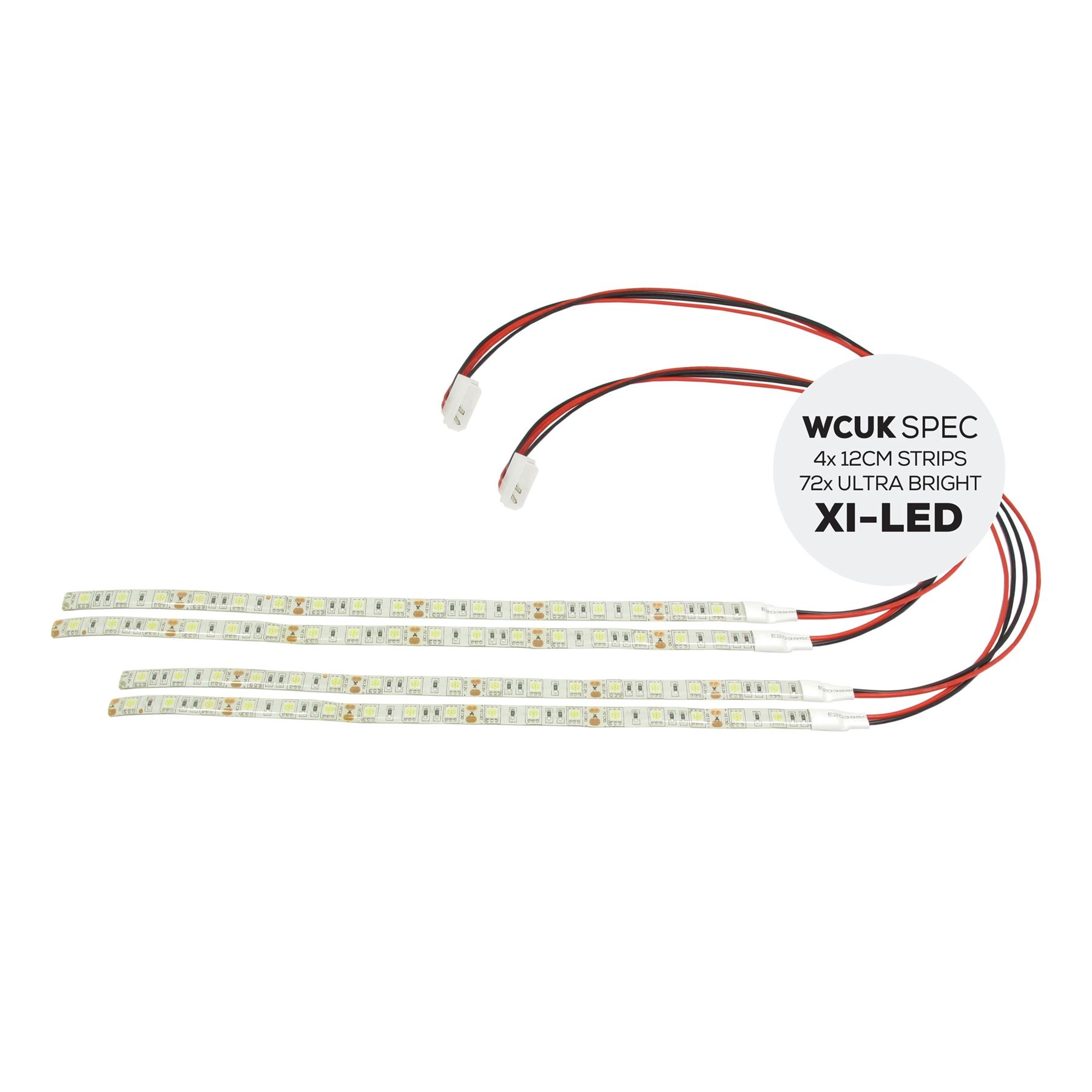 WCUK Spec 4x 12CM Xi-LED Ultra Bright Strips, 72x WHITE LEDs, PC Case ...