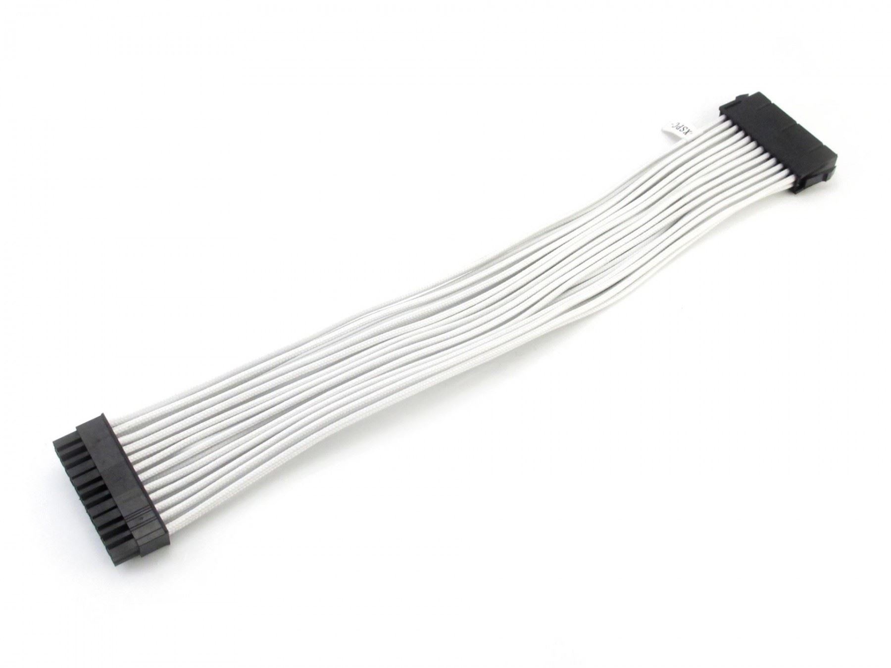 XSPC Premium Sleeved 24-Pin ATX Extension Cable (White) - Watercooling UK