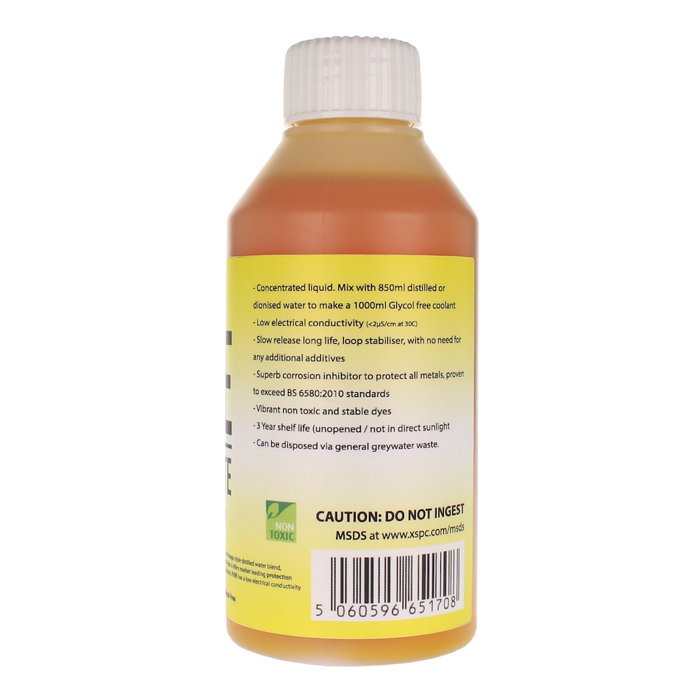 XSPC PURE Distilled Concentrate Coolant 150ml - UV Yellow - Watercooling UK