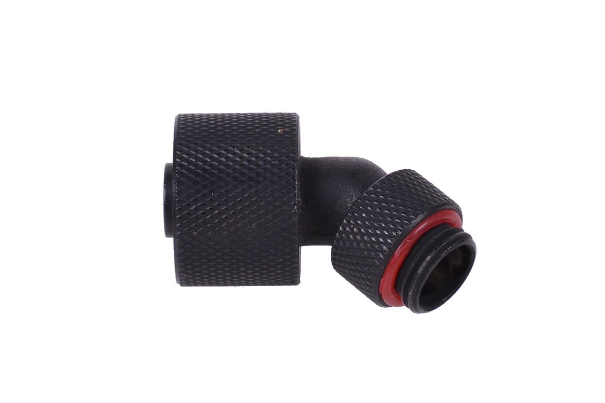 16/10mm compression fitting 45- revolvable G1/4 - knurled - matte black ...